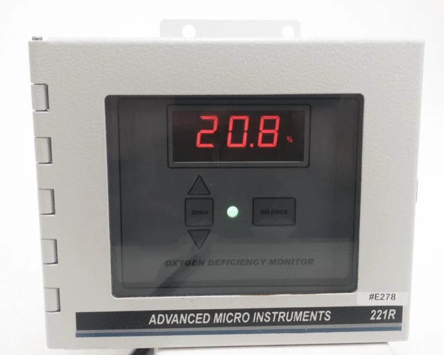 ADVANCED MICRO INSTRUMENTS 221R-6ANA0605 Oxygen Deficiency Monitor ...