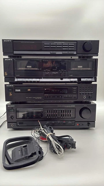 SONY TA-AX301 AMPLIFIER with CDP-295, Stereo Cassette TC-W301 & ST ...
