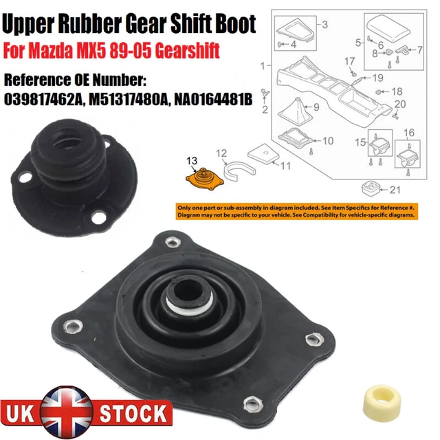 MX5 GEAR LEVER Shift gearshift Boot Gaiter Kit for Mazda MX-5 MK1 Mk2 ...