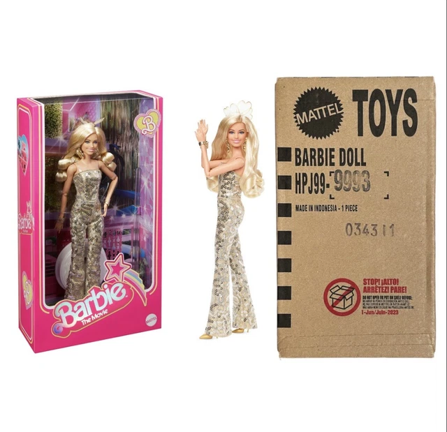 NEW IN BOX Barbie The Movie Collectible Doll Margot Robbie Gold Disco ...