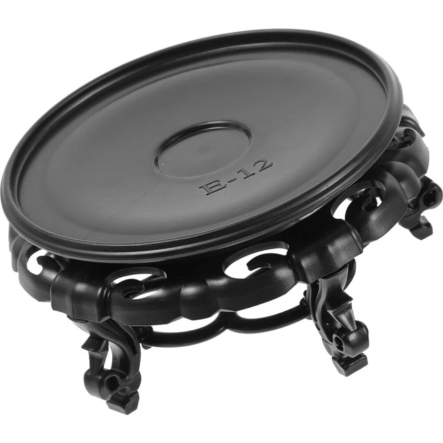 SUPPORT DE FLEUR Plateau Noir Rond Pot Pots Plantes D'intérieur Pour ...