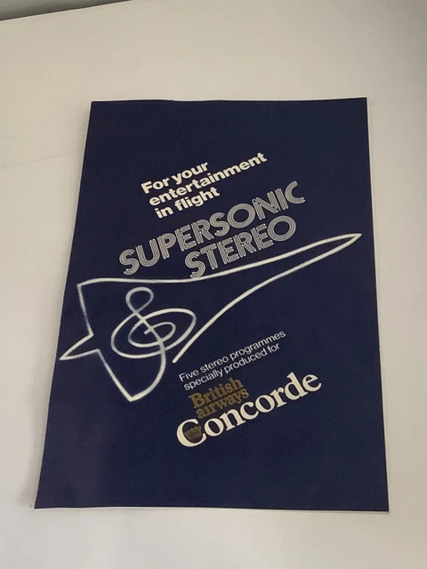 BRITISH AIRWAYS CONCORDE SUPERSONIC STEREO C5 inflight entertainment ...