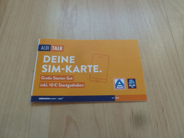 NEW ALDI TALK Sim Card Starter Set Inc 10 Euro Starting Credit ...