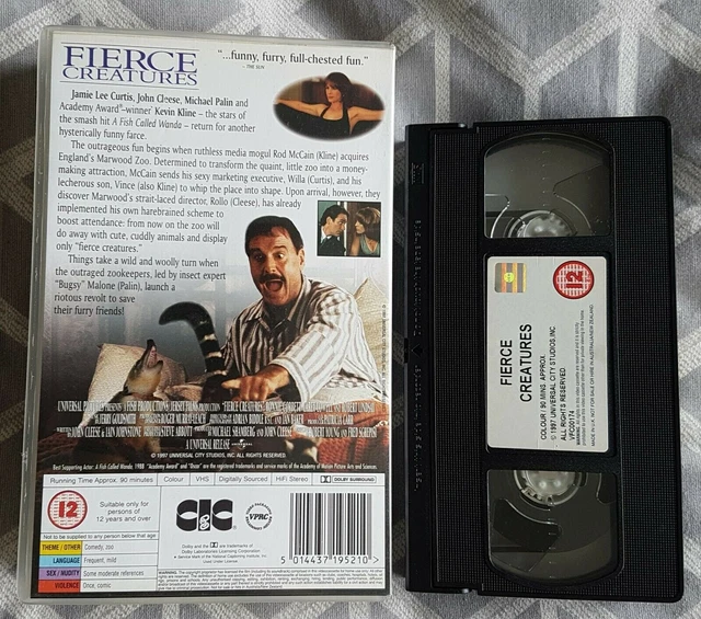 FIERCE CREATURES (VHS) BIG BOX - Jamie Lee Curtis + Kevin Kline + John ...