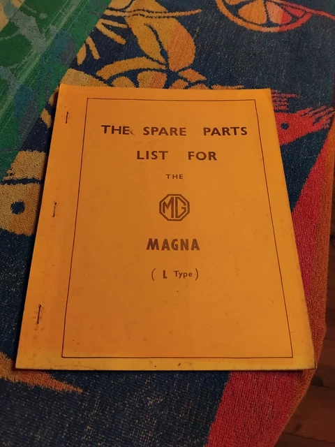 MG MAGNA L Type Spare Parts List Catalogue 1933-1934 VGC 70's Reprint £ ...