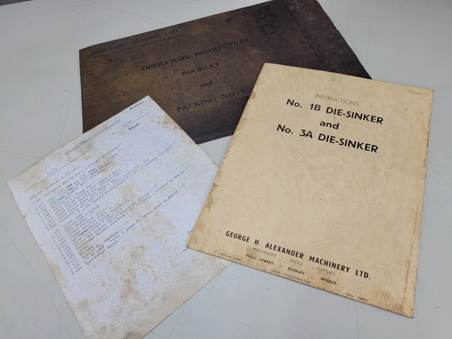 ALEXANDER 1B 3A instruction Manual Die-sinker Pantograph £19.59 ...