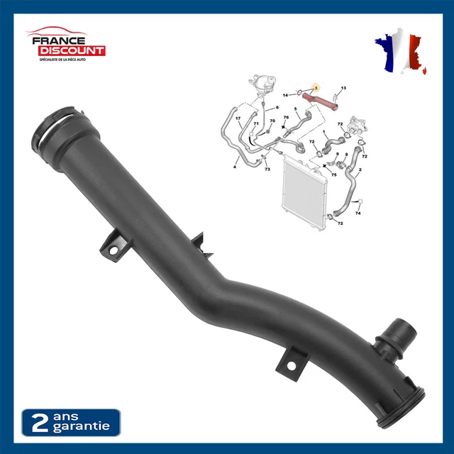 DURITE TUYAU D'EAU prévu pour PEUGEOT et CITROEN 1.6 - 1351VF 1351NE ...