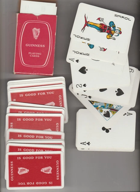 2X DIFFERENT PACKS GUINNESS BREWERY playing cards B WHITE HARPS £8.66 ...