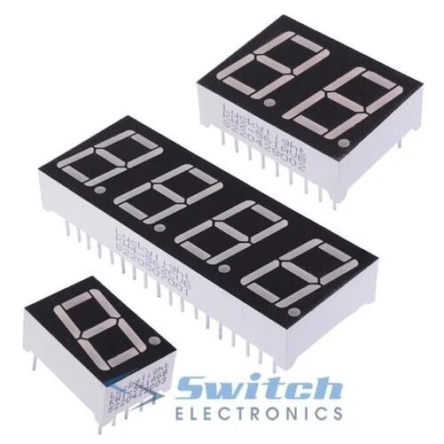 7 SEVEN SEGMENT LED Display 0.56" Common Anode or Cathode - Red Blue ...