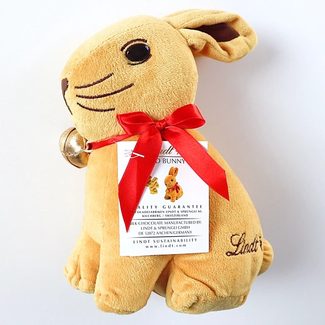 LINDT GOLD BUNNY 10" Plush Soft Toy Teddy Rabbit (2015) Easter **NO ...