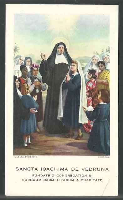 ANTICO SANTINO DE Santa Joaquina Vedruna estampa image pieuse holy card ...