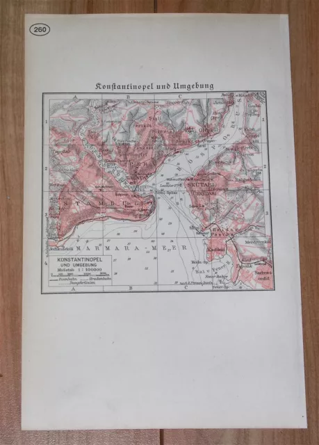 1937 ORIGINAL VINTAGE Map Of Istanbul Constantinople And Vicinity ... 1937 ORIGINAL VINTAGE Map Of Istanbul Constantinople And Vicinity ...