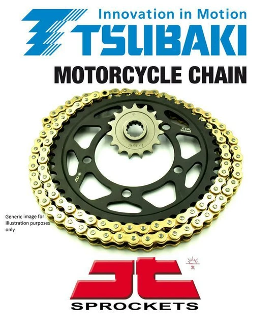 TSUBAKI MX-PRO GOLD Non O-Ring Chain & JT Sprockets for Suzuki RM250 Y ...