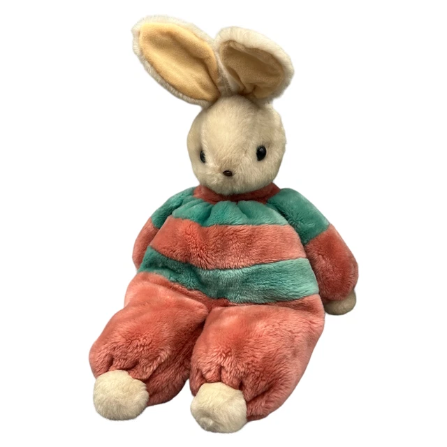 PELUCHE LAPIN YOSHITOKU Fine Success Japon 48cm Lapin Vert Rouge ...