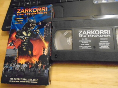 RARE PROMO ZARKORR! The Invader screener VHS film 1996 monster sci fi ...