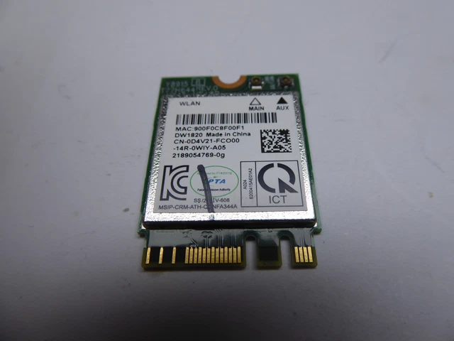 DELL INSPIRON 14 5415 WLAN Wifi Card 0D4V21 #5036 £12.59 - PicClick UK