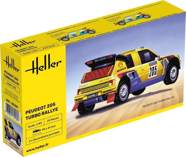 PLATZ ELLE 1/43 Peugeot 205 Turbo Rari Modèle En Plastique HE80189 ...