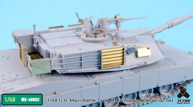 TETRA MODEL (ME-48002) 1:48 US M1A2 Abrams Etched Parts for Tamiya ...