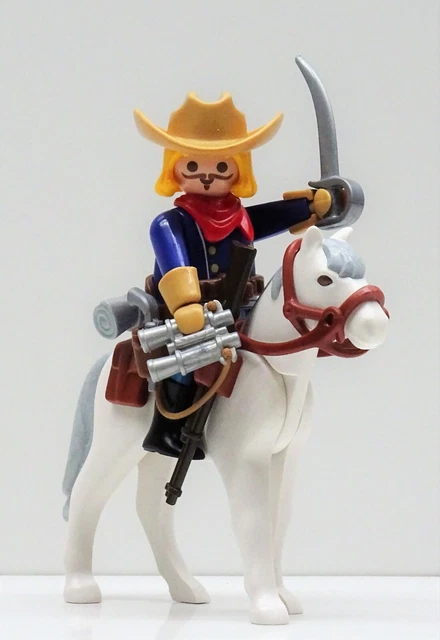 GÉNÉRAL CUSTER PLAYMOBIL Pour Western Citoyen Du Nord Vs.Indien Custom ...