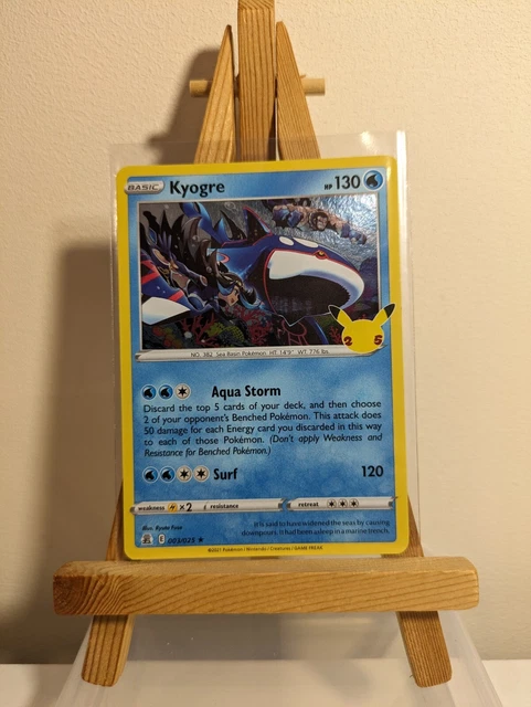 KYOGRE 003/025 HOLO Rare Celebrations Sword & Shield Pokémon TCG ...