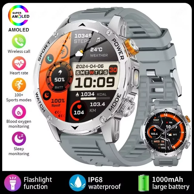 2025 1000MAH BATTERIA Super Capacità Uomini Adulti Smart Watch Schermo ...
