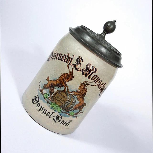BIERKRUG~STEIN~STEINZEUG~BEER~BRAUEREI MOUSEL & Cie.~Doppel Bock ...