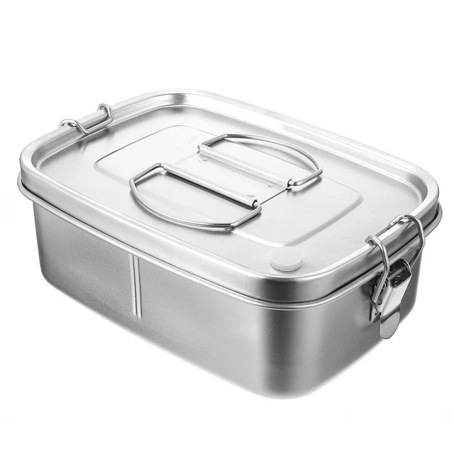 MÉTAL BENTO CONTENEUR Thermique Collation Boîte Métal Contenant Repas ...