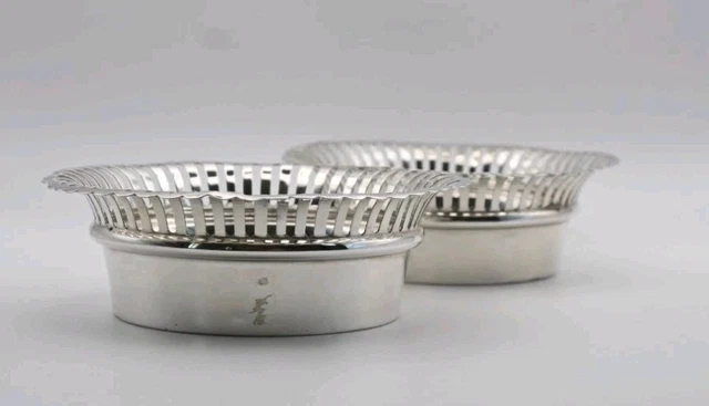ANTIQUE SILVER DISHES Bowls Bon Bon Candy Trinket A & J Zimmerman 1914 ...