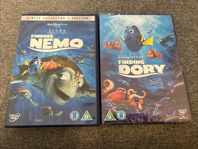 FINDING NEMO 2 Disc Collectors Edition & Finding Dory Disney Pixar Dvds ...