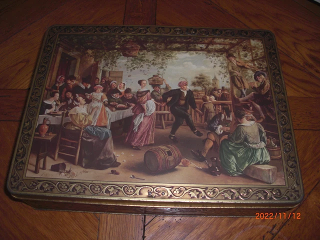 ANCIENNE BOITE A BISCUITS EN TOLE LITHOGRAPHIEE Jan Steen General ...