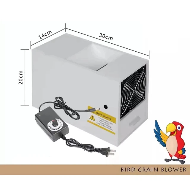 ELECTRIC BIRD GRAIN Blower Household Bird Feed Food Shell Blowing ...