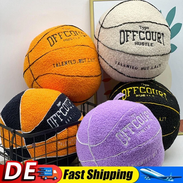 3D OFFCOURT BASKETBALL Cushion Plush Basketball 25cm Home Decoration ...