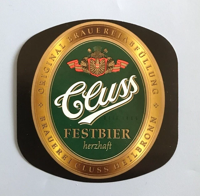 ALTES BIERETIKETT - Beer Label , Brauerei CLUSS + 1988 , Heilbronn / BW ...