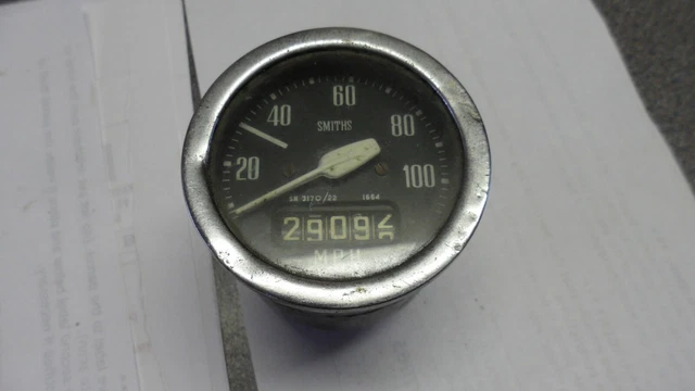 VINTAGE CLASSIC Original Old Smiths Speedometer Approx 2.5 Inch Sn 3170 ...