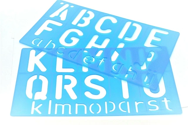 50MM LARGE STENCILS Set Letters Numbers Alphabets Symbols EUR 8,99 ...