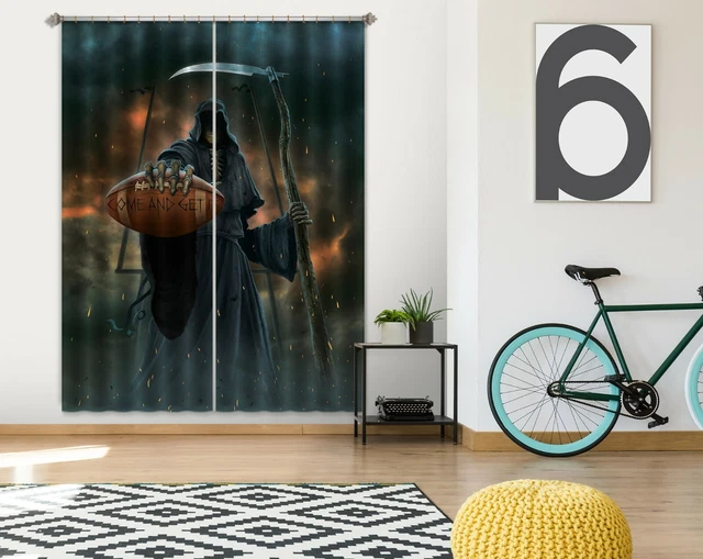 3D GRIM REAPER O027 Photo Curtain Printing Fabric Window Vincent Am ...