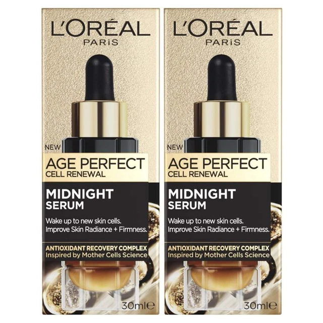 L’ORÉAL AGE PERFECT Midnight Serum 30ml Pack of 2 Cell Renewal Night ...