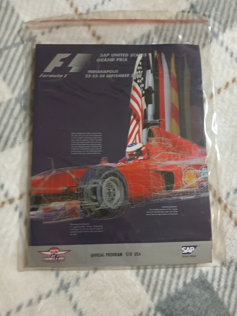 VINTAGE FORMULA 1 SAP Indianapolis Grand Prix Official Program 2000 USA ...