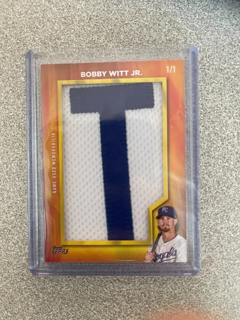1/1 2024 TOPPS Series 2 Bobby Witt Jr. In the Name Letter T Relic Gioco ...