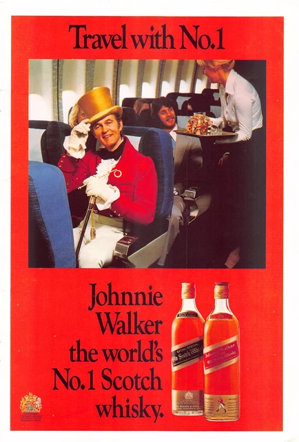 JOHNNIE WALKER NUMBER 1 World's Scotch Whisky 70's Vtg Print Ad £13.93 ...