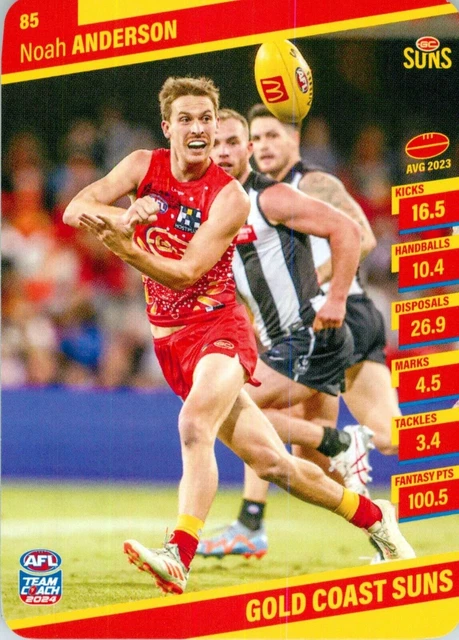 CARTE TEAMCOACH AFL des Gold Coast Suns 2024 – Noah Anderson EUR 2,90 ...