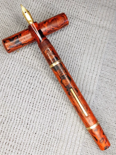 ANCIEN STYLO PLUME The Eric Pen 12 Fountain Pen Ebonite Marbrée Plume ...
