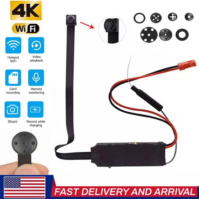 4K WIFI WIRELESS Mini Camera Pinhole DIY Hidden HD Screw IP DVR Nanny ...