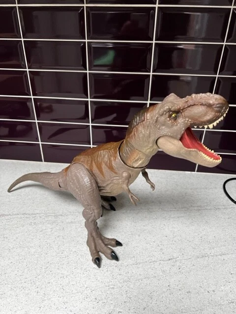 JURASSIC WORLD DINO Rival large T-Rex Bite 'N Fight 16" length Figure ...