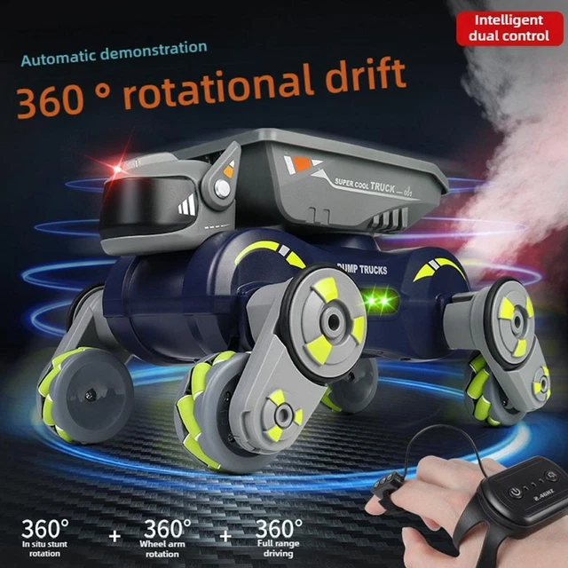 ROBOT DOG REMOTE Control Dual Control Gesture Stunt Robot Dog with ...