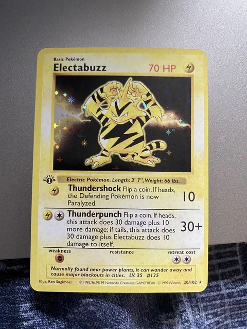 CARTE POKÉMON ELEKTEK 20/102 'Fan Made' Edition 1 Set de Base Holo EUR ...