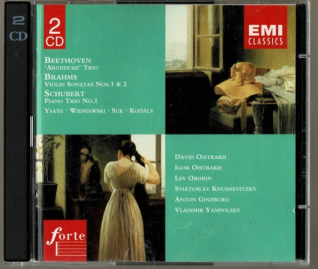 EMI 2 CD David Oistrakh - Beethoven, Brahms, Schubert EUR 7,02 - PicClick DE