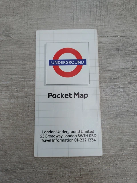 REF.A 1985 (385/12086/1,000M (2777)) London Underground Tube Map Pocket ...