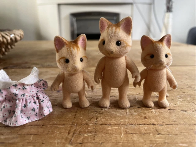 SYLVANIAN FAMILIES BEAMAN Ginger Cat Family Rare Calico Critters ...