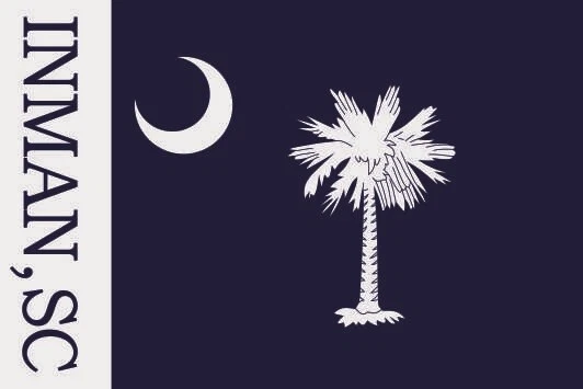 DRAPEAU DRAPEAU INMAN City (Caroline du Sud) 60 x 90 cm Drapeau Bateau ...